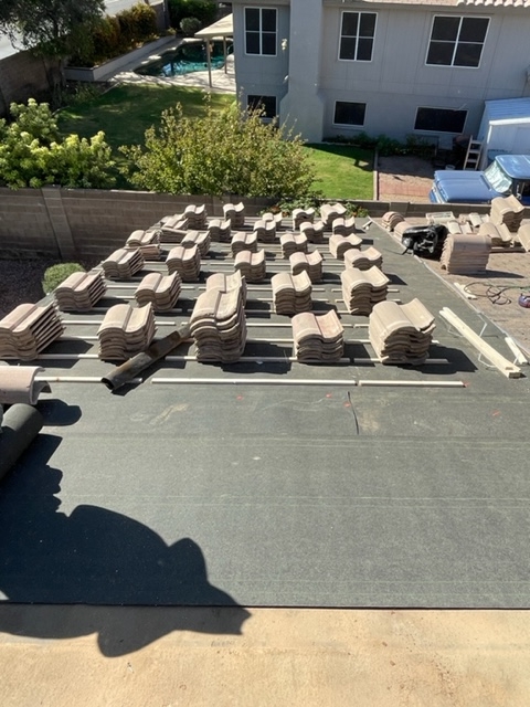 Chandler Roof Repair - New Tile Roof Underlayment Install