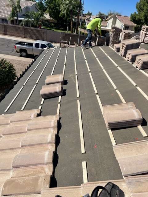 Chandler Roof Repair - New Tile Roof Underlayment Install