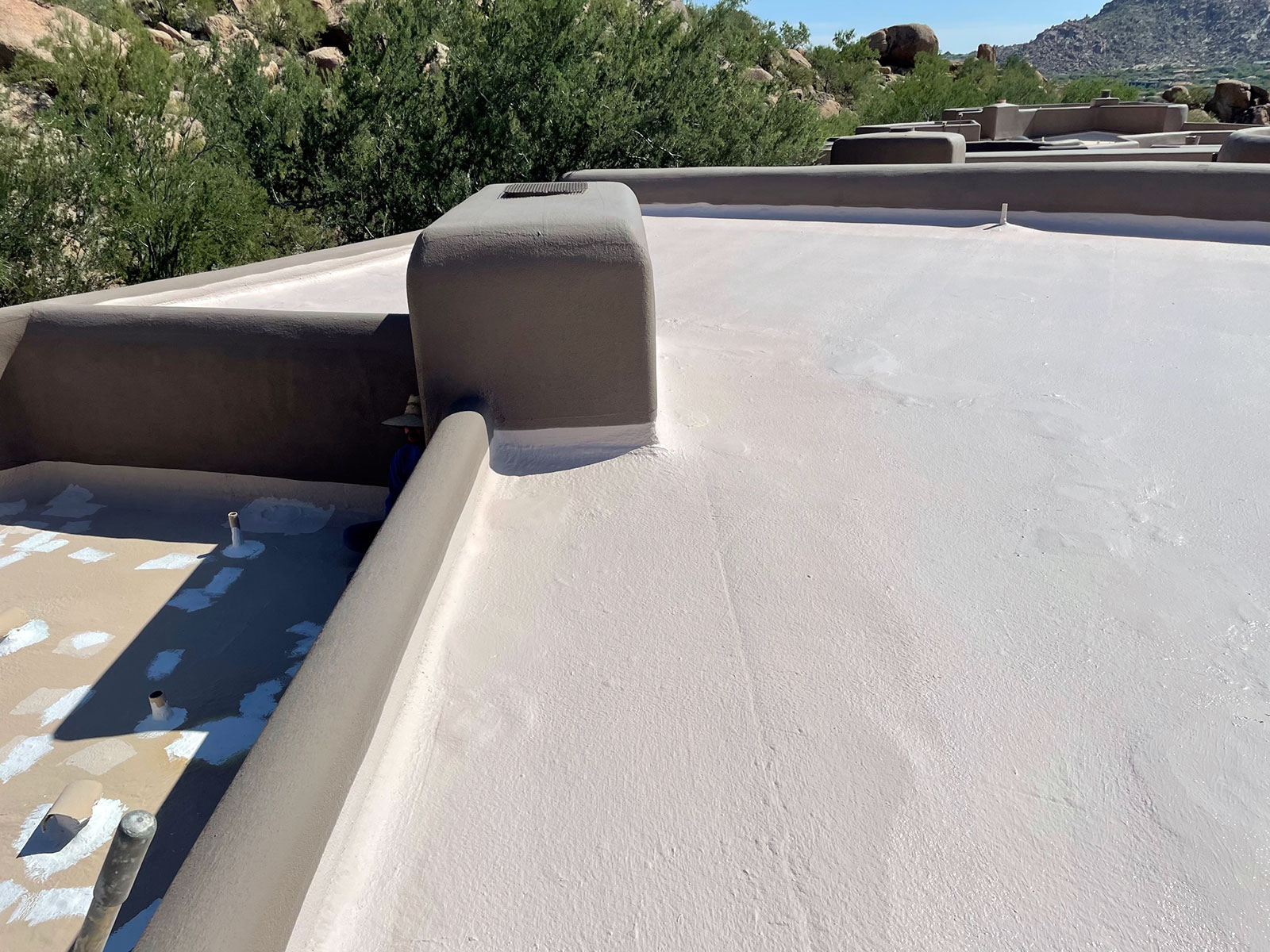Scottsdale AZ Foam Roof Repair and Coating Project by MSW